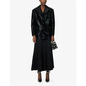 Junya Watanabe Wide-leg Ankle-crop Wool Trousers