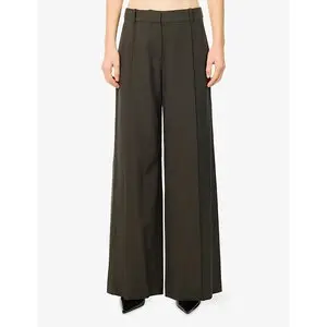 Camilla And Marc Una Straight-leg Woven Trousers - Dark Emerald