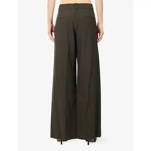 Camilla And Marc Una Straight-leg Woven Trousers - Dark Emerald
