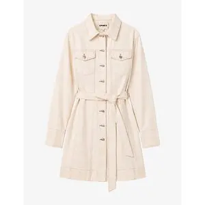 OMNES Vera Cotton Denim Mini Dress - Ecru