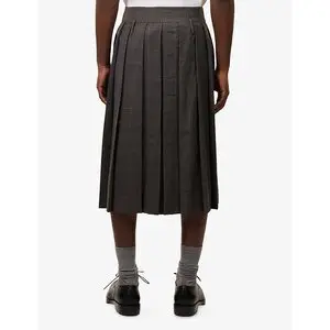 Simone Rocha Tailored Checked Wool-blend Kilt
