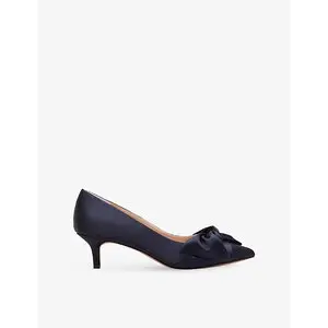 PHASE EIGHT Knot-front Heeled Satin Pumps