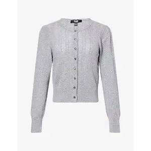 Paige Eudora Round-neck Cashmere Cardigan - Light Heather Grey
