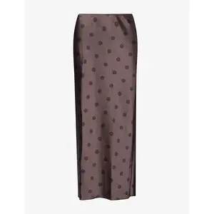 SAMSOE SAMSOE Saagneta Polka-dot Satin Maxi Skirt - Mulch Dott