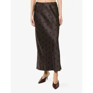 SAMSOE SAMSOE Saagneta Polka-dot Satin Maxi Skirt