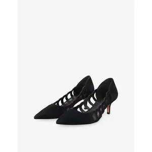 PHASE EIGHT Cut-out Heeled Suede Court Shoes