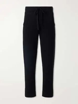 GOD'S TRUE CASHMERE Straight-leg Cashmere Drawstring Trousers - Black