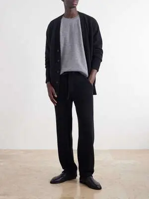 GOD'S TRUE CASHMERE Straight-leg Cashmere Drawstring Trousers