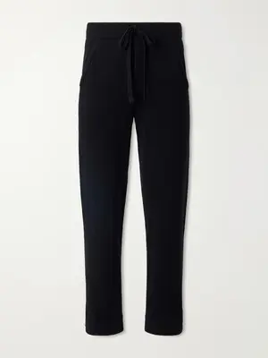 GOD'S TRUE CASHMERE Straight-leg Cashmere Drawstring Trousers - Black