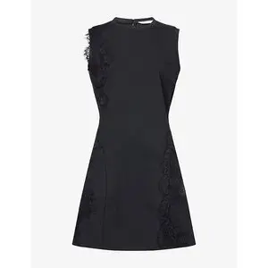 SAMSOE SAMSOE Sarhino Lace-trim Woven Mini Dress