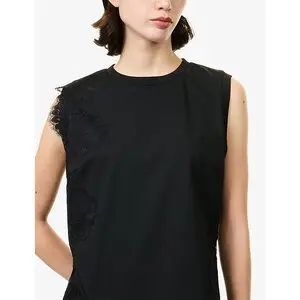 SAMSOE SAMSOE Sarhino Lace-trim Woven Mini Dress