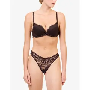 Lounge Floral Eyelash-lace Thong