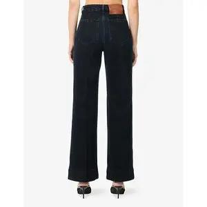 Victoria Beckham Alina Wide-leg Cotton Denim Jeans - Ink Blue