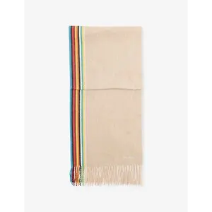 Paul Smith Signature Stripe Edge Cashmere Scarf - Brown