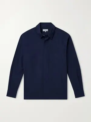 MARGARET HOWELL Cotton-poplin Shirt - Blue
