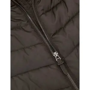 REISS Calvorn Hybrid Quilted-body Cotton-blend Jacket
