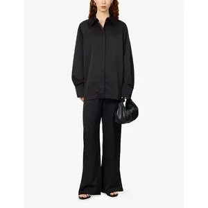 Camilla And Marc Ground Long-sleeve Satin Shirt