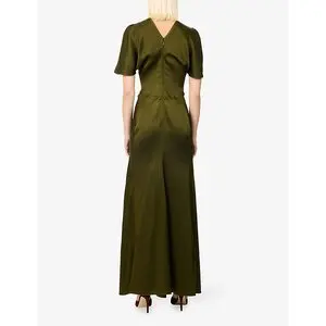 Victoria Beckham Isabella Crepe-back Satin Gown