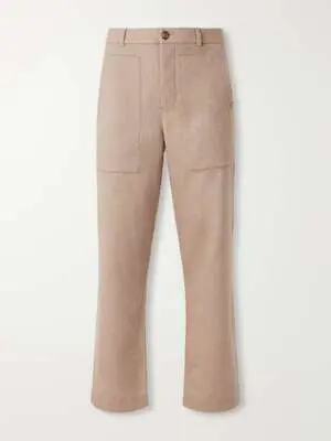 GOD'S TRUE CASHMERE Straight-leg Cashmere-canvas Trousers