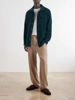 GOD'S TRUE CASHMERE Straight-leg Cashmere-canvas Trousers
