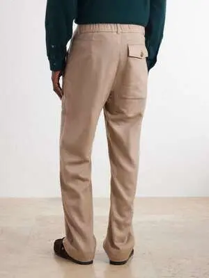 GOD'S TRUE CASHMERE Straight-leg Cashmere-canvas Trousers