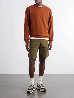 Stone Island Ghost Garment-dyed Stretch-cotton Jersey Sweatshirt