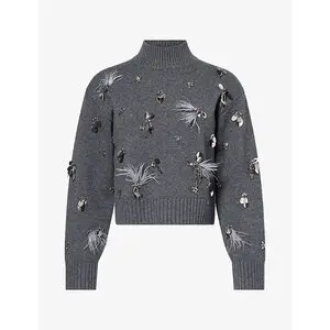 Simkhai Gabriette Embellished Wool-blend Jumper