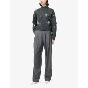 Simkhai Gabriette Embellished Wool-blend Jumper