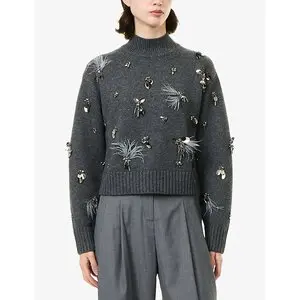 Simkhai Gabriette Embellished Wool-blend Jumper