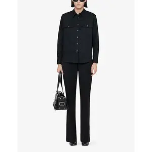 ALLSAINTS Roxanne Slim-fit High-rise Stretch Wool-blend Trousers
