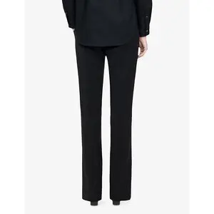 ALLSAINTS Roxanne Slim-fit High-rise Stretch Wool-blend Trousers
