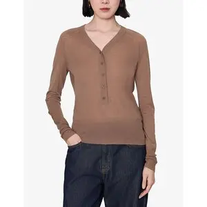 JOSEPH Reem Cashair Henley Cashmere Top