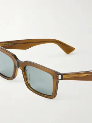 Saint Laurent Sl 860 Square-frame Recycled Acetate Sunglasses - Brown