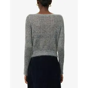 SHUSHU/TONG Floral Bead-embellished Wool-blend Cardigan