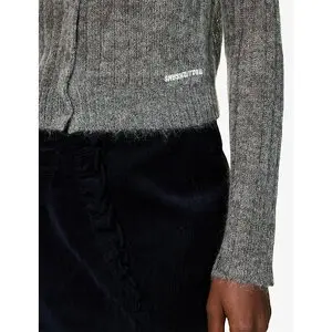 SHUSHU/TONG Floral Bead-embellished Wool-blend Cardigan