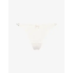 Lounge Tempt Floral Lace Thong - Cream