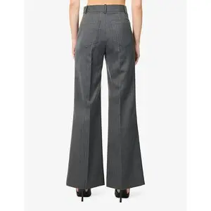 Victoria Beckham Ethel Tailored Pleated Wool Trousers