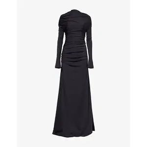 Victoria Beckham Gathered-detail Shoulder Drape Woven Gown