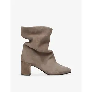 ANONYMOUS COPENHAGEN Lully 55 Suede Heeled Ankle Boots - Taupe