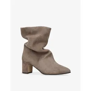 ANONYMOUS COPENHAGEN Lully 55 Suede Heeled Ankle Boots - Taupe