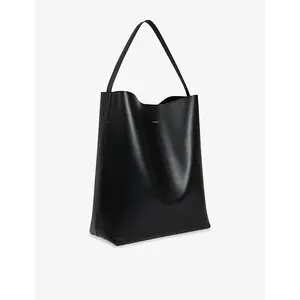 Sandro Logo Leather Hobo Bag