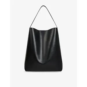 Sandro Logo Leather Hobo Bag
