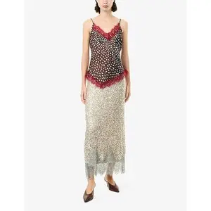NEVER FULLY DRESSED Maeva Sequinned Midi Skirt