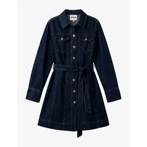OMNES Vera Cotton Denim Mini Dress - Indigo