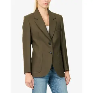 Victoria Beckham Tailored Katherine Woven Blazer Jacket
