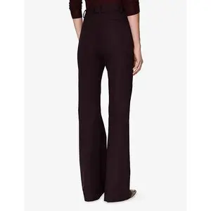 JOSEPH Tafira Gabardine Flared Cotton-stretch Trousers