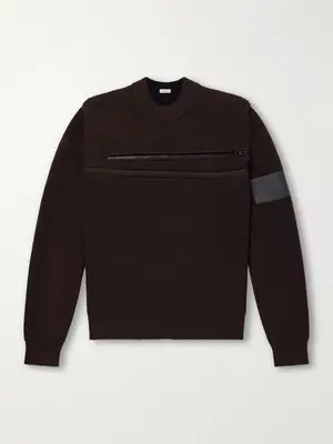 Loewe Panelled Zippered Wool-blend Sweater