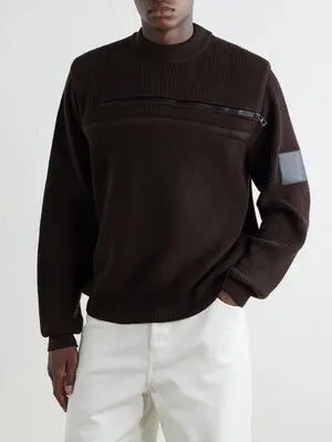 Loewe Panelled Zippered Wool-blend Sweater