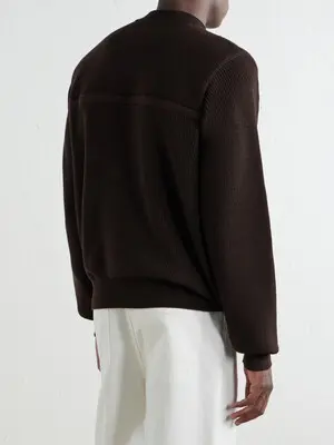 Loewe Panelled Zippered Wool-blend Sweater