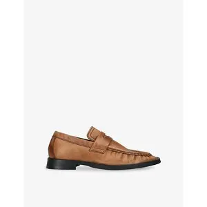 MIISTA Zita Leather Loafers - Mid Brown